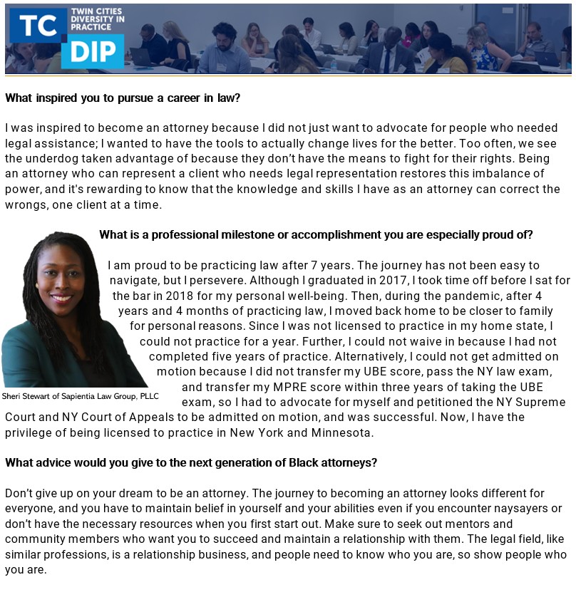 TCDIP Black History Month Spotlight: Sheri Stewart - Sapientia ...